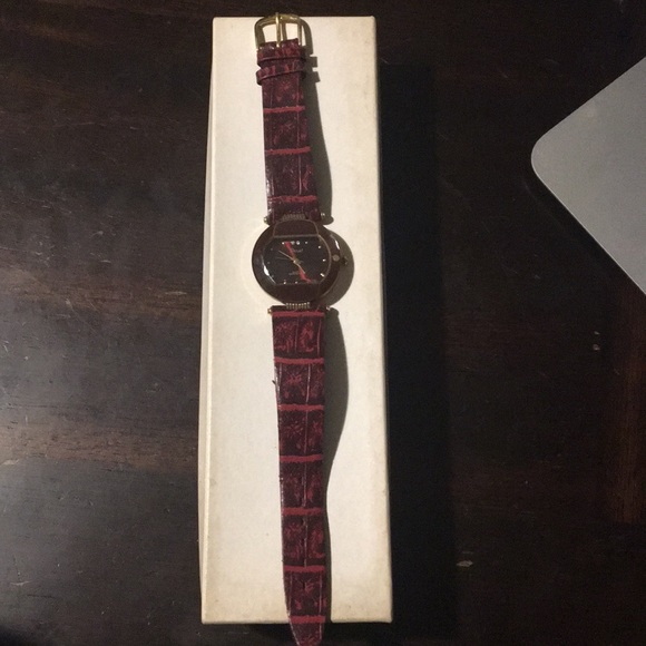 Jewelry | Brick Red Vintage Watch | Poshmark